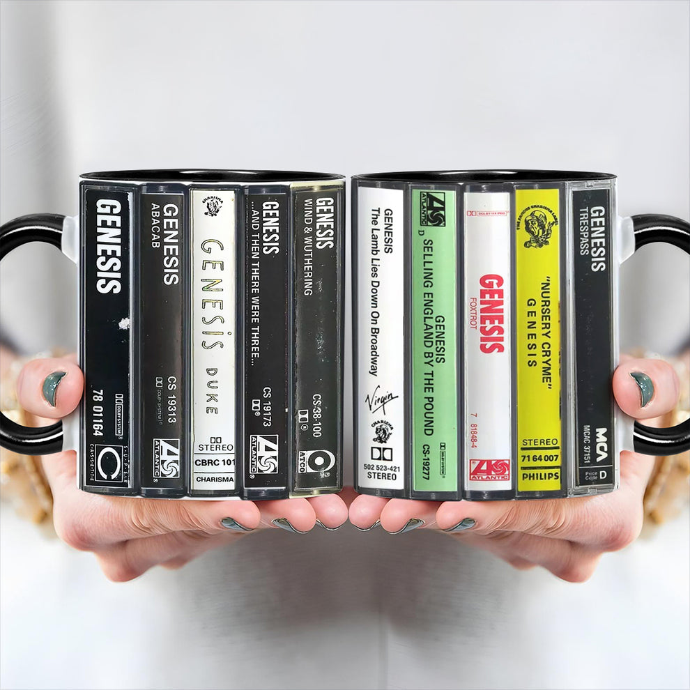 Genesis Albums Cassette Collection Retro Accent Mug – MTervoDesign