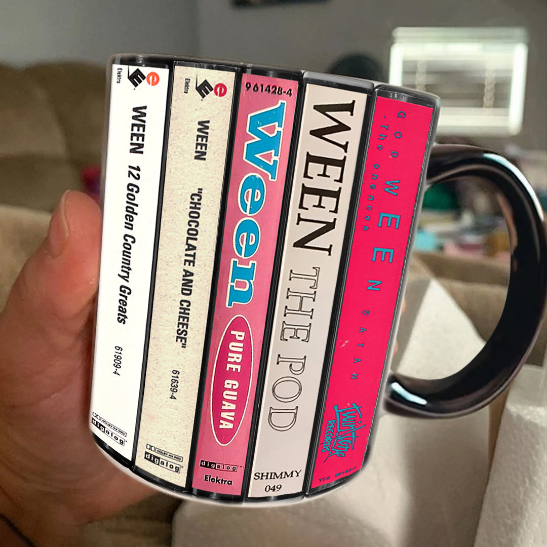 Ween Albums Cassette Collection Retro Accent Mug – MTervoDesign