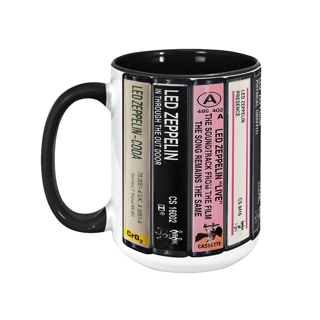 Led Zeppelin Albums Cassette Collection Retro Accent Mug – MTervoDesign