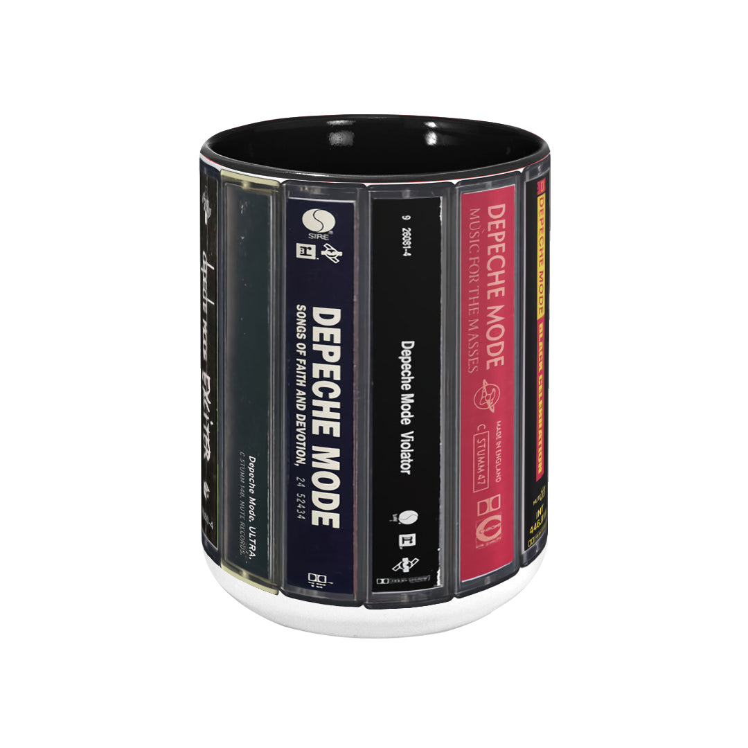 Depeche Mode Albums Cassette Retro Collection Accent Mug – MTervoDesign